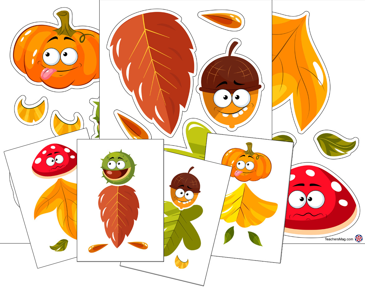 Leaf Man Printable Craft for Kids. TeachersMag.com