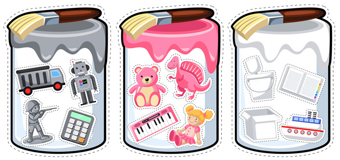 Paint Can Color Matching Game. TeachersMag.com