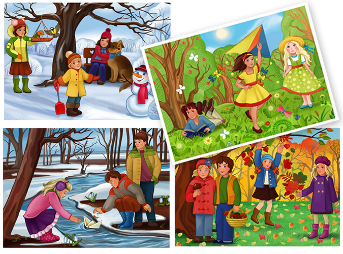 Posters of the Four Seasons. TeachersMag.com