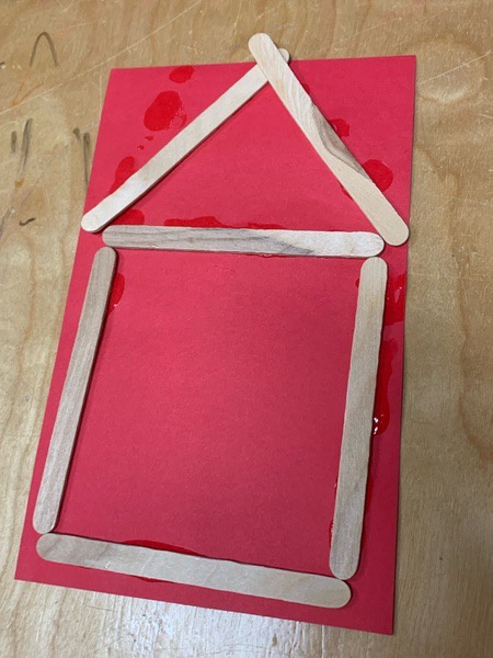 Popsicle Stick Art House