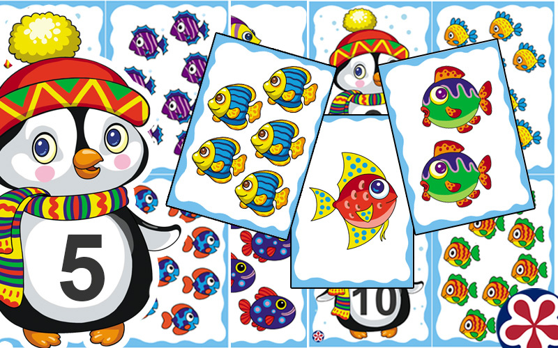 Penguins and Fish Activities Printable. Counting and Pattern Worksheets ...