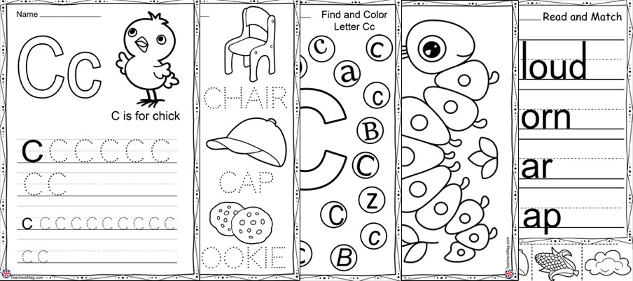 Letter C Phonics Worksheets