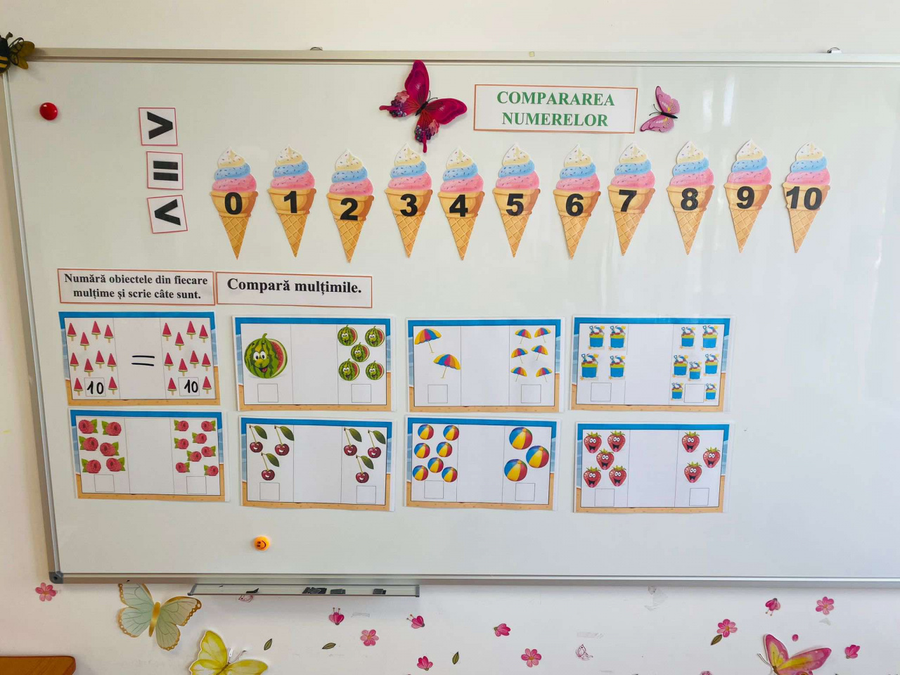 Comparing numbers-game for toddlers. TeachersMag.com