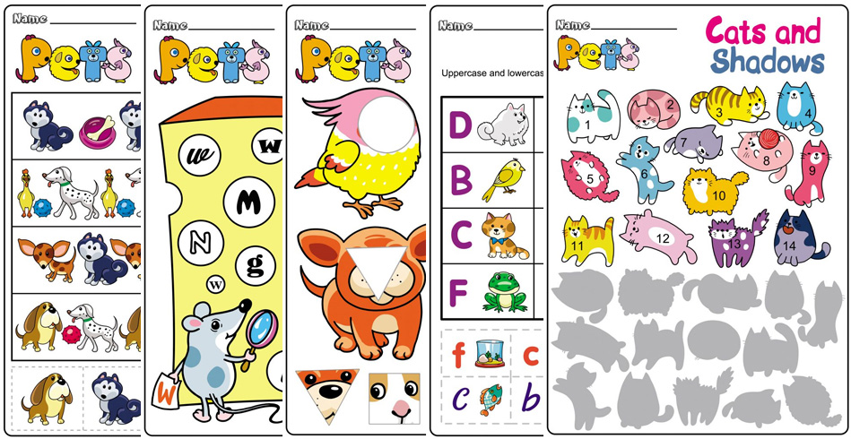 Pet Worksheets and Activities for Kindergarten. TeachersMag.com