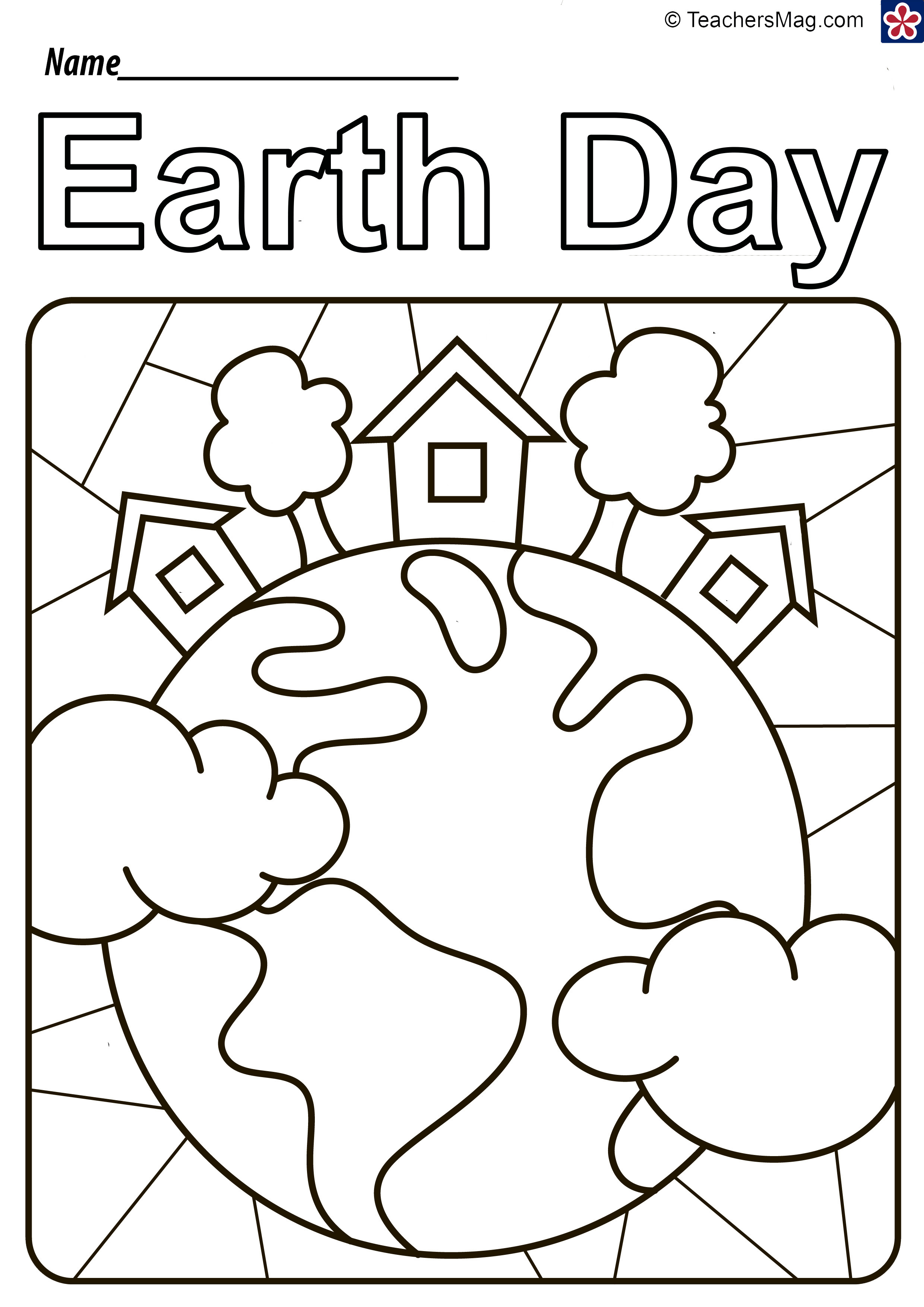 Earth Day Color by Number. TeachersMag.com