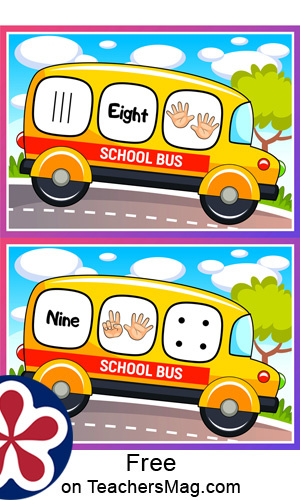 School Bus Math Activity. TeachersMag.com