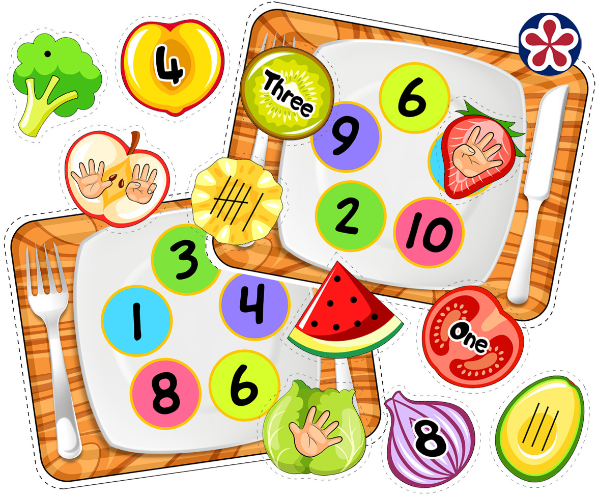 Fruit and Vegetable Math Matching Activity. TeachersMag.com