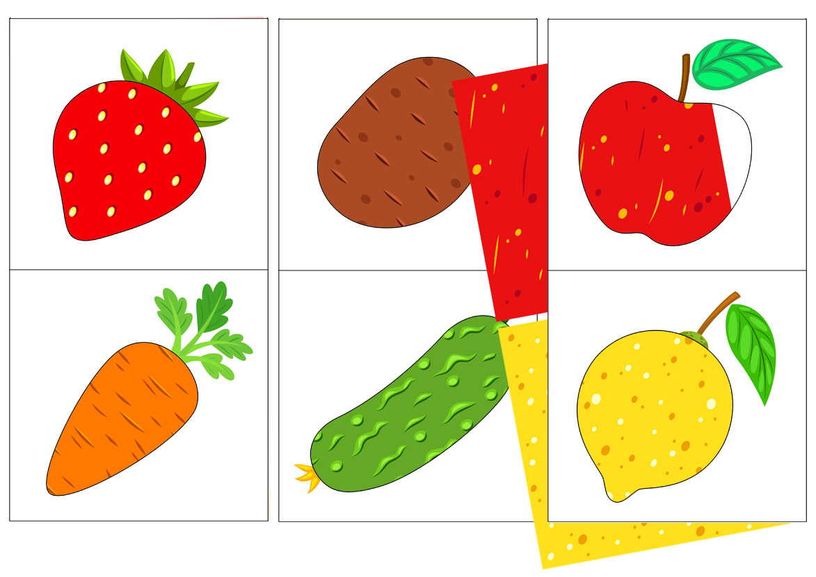 Fruits and Vegetables Color Matching Activity. TeachersMag.com