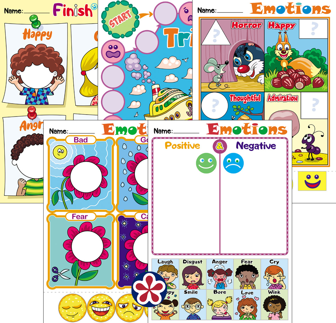 Apple Emotion Sorting Mat. TeachersMag.com