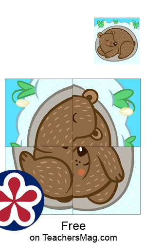 Wild Animals Cut and Paste Puzzles for Preschoolers. TeachersMag.com