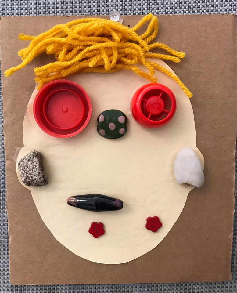 Loose Parts Portrait Craft Idea. TeachersMag.com
