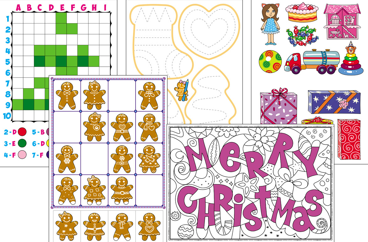 Worksheets Printable Christmas Pages