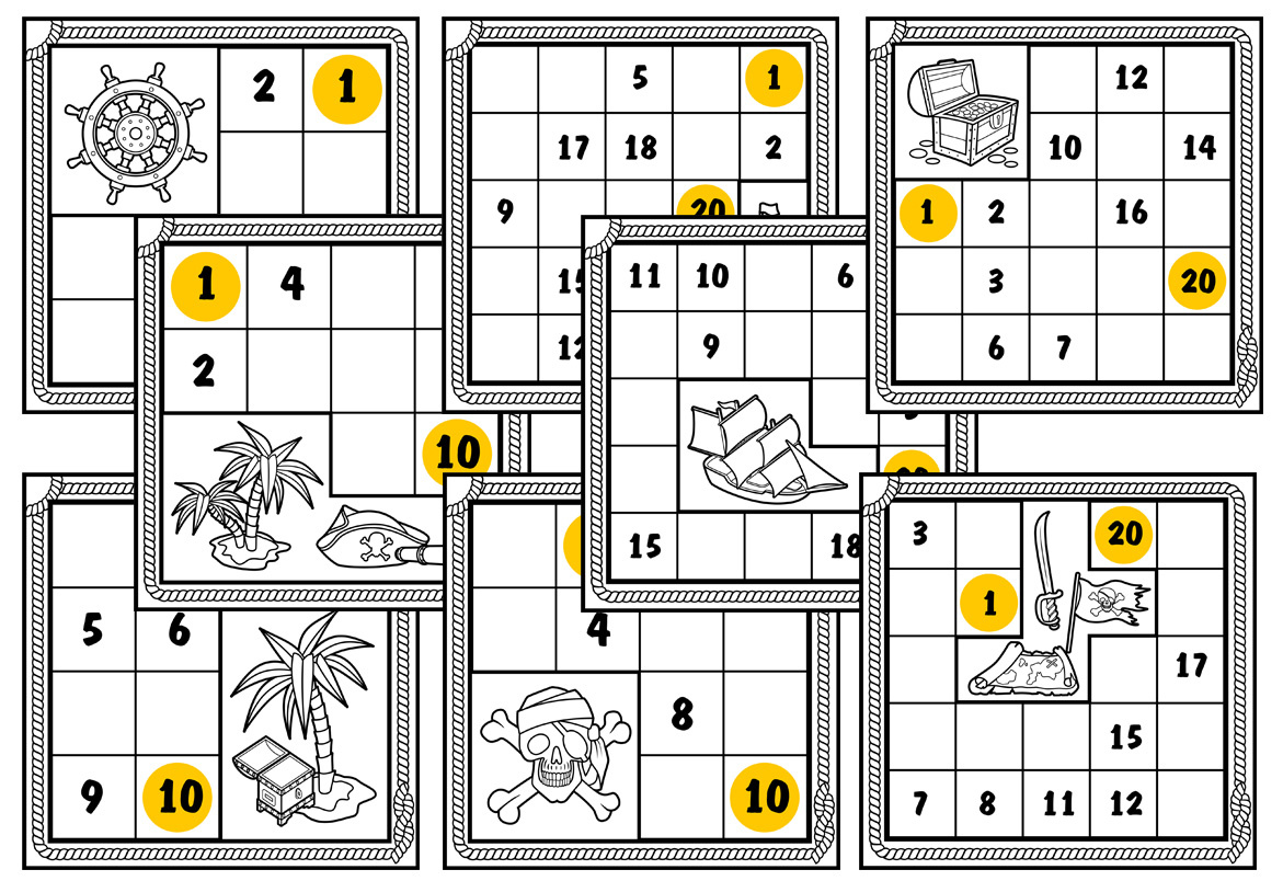 Numbrix Worksheets for Kindergarten Students. TeachersMag.com