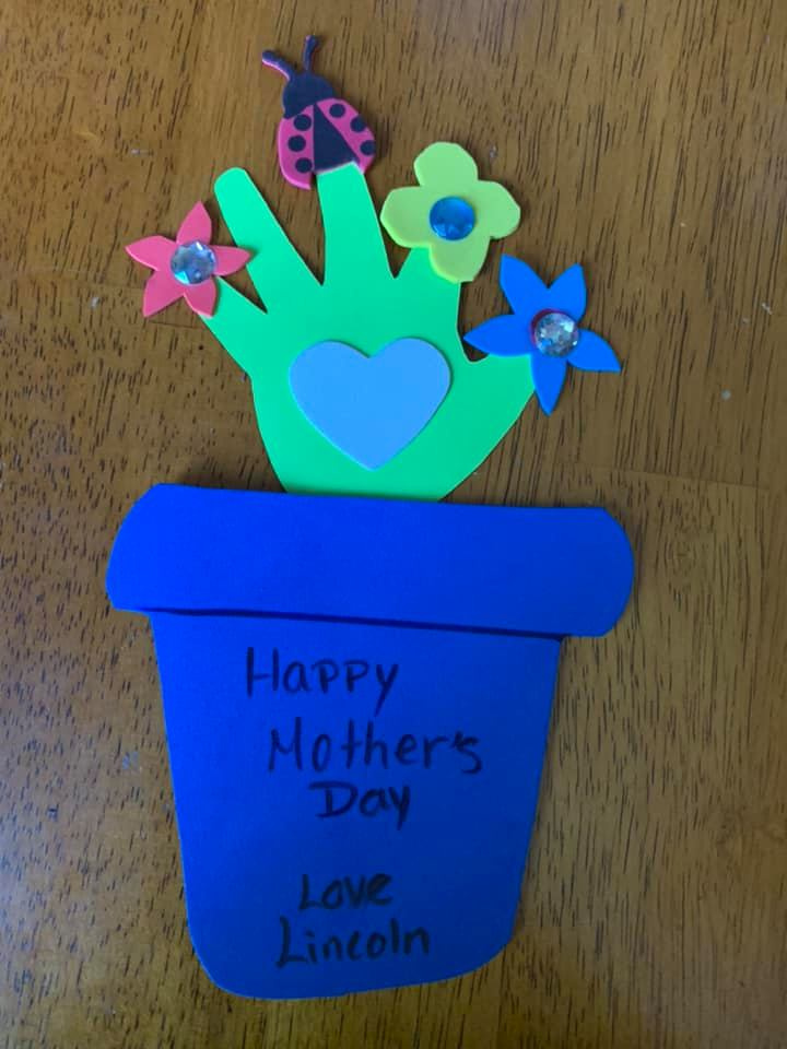 Handprint Flower Craft for Mother's Day. TeachersMag.com