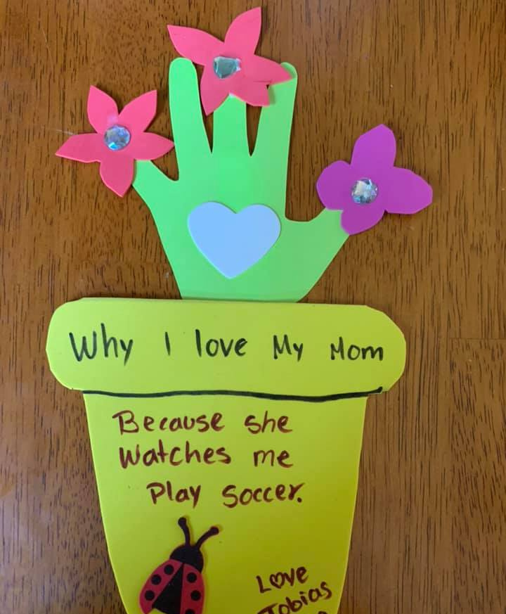 Handprint Flower Craft for Mother's Day. TeachersMag.com