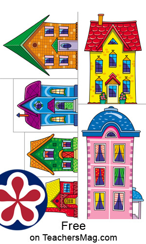 Preschooler Sorting and Matching Game With Houses. TeachersMag.com