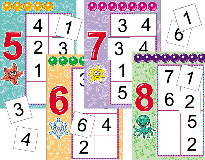 Number Composing Worksheets for Kindergarten. TeachersMag.com