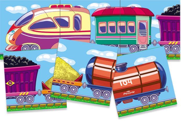 Transportation Puzzle Cards for Preschoolers. TeachersMag.com