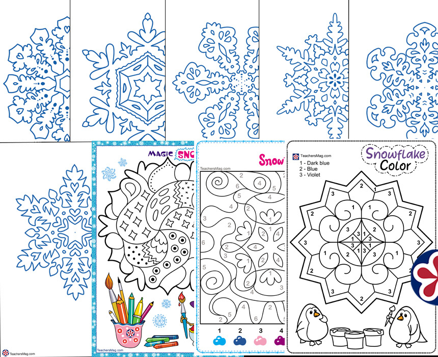 Snowflake Coloring Page. TeachersMag.com