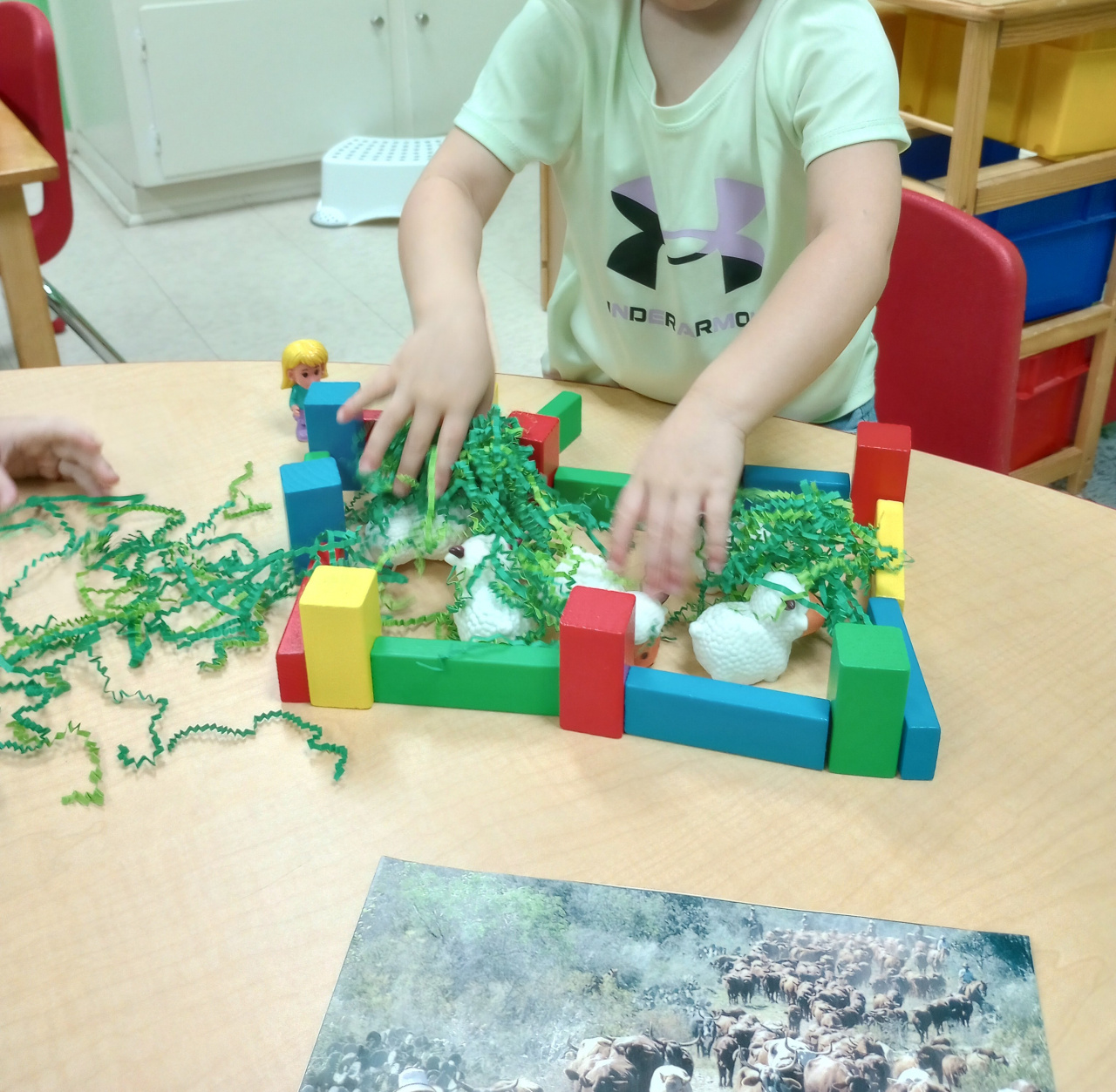 Sheep farm (construction with blocks activity). TeachersMag.com