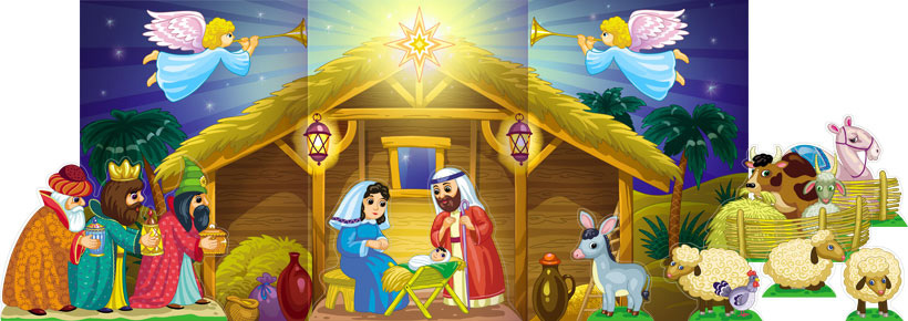 Easy Printable Nativity Scene Craft. TeachersMag.com