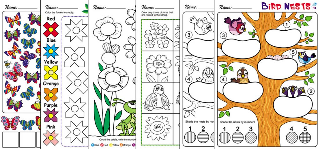 Spring-Themed Worksheets for Preschool. TeachersMag.com